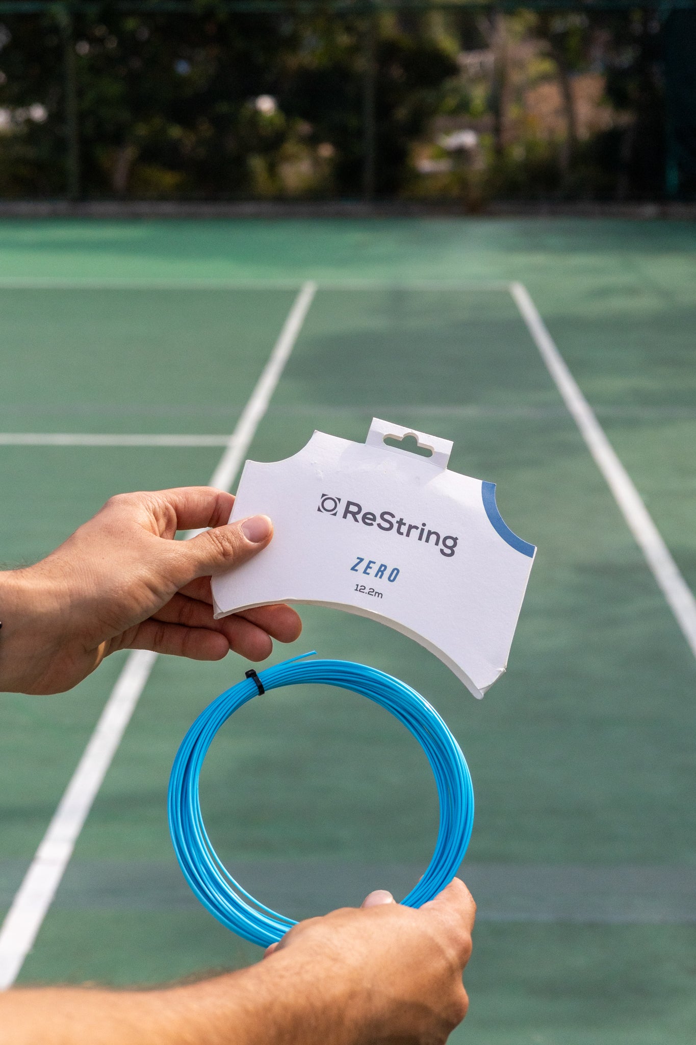 Buy Tennis Strings by ReString Zero 16/17 1.23mm 1.28mm Blue - Set ...