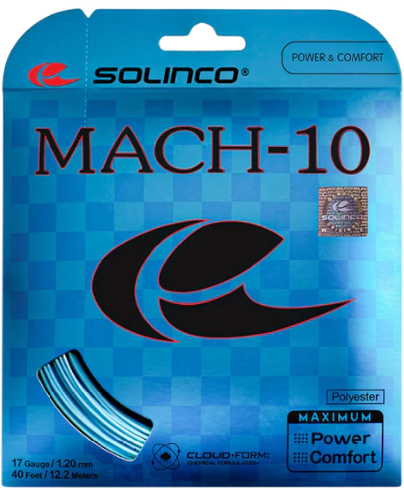 Buy Tennis Strings by Solinco Mach-10 (1.25/16L Gauge) Blue 12m Set 1. ...