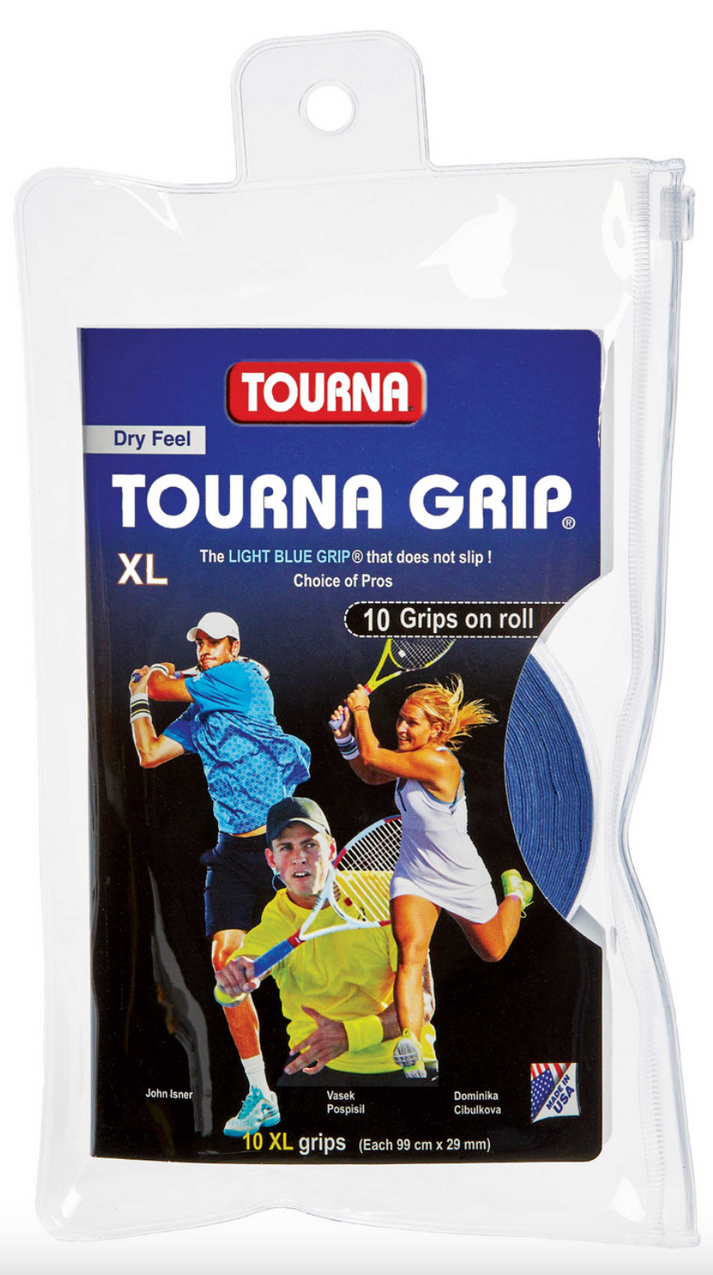 Tourna Original XL Overgrip 10 Pack - Blue Tennis Grips – The Tennis Store